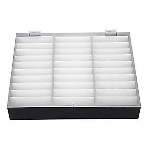 Nail Storage Box, Display Box Nail Art Decoration Container Empty Nail Tips Storage Box Fake Nail Display Case(Black)