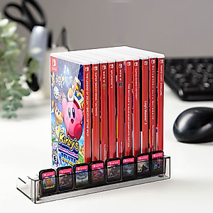 Switch Game Cases/Cards Holder for Table, Nargos Desk Cabinet Game Storage Organizer Stand (16 Cases, 16 Cards)