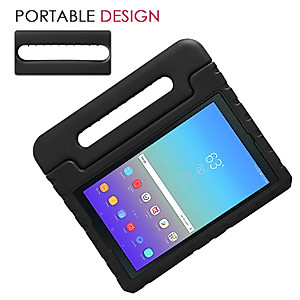 NEWSTYLE Kids Case for Samsung Galaxy Tab A 10.5 Inch 2018 - Shockproof Light Weight Protective Handle Stand EVA Kids Case for Samsung Galaxy Tab A 10.5 2018 Model SM-T590 T595 T597 (Black)