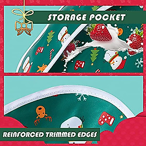 Little Dimsum Feeding Baby Bibs Waterproof Drool Christmas Bib Coverall 2 PCS Set Adjustable Closure for Babies Toddlers with Large Pocket (6-36 Months) Christmas（Snowman&Santa）