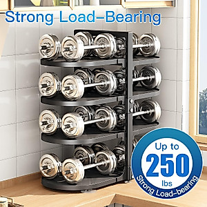 Pots and Pans Organizer for Cabinet, 8 Tier Snap-on and Adjustable Pan Organizer Rack for Under Cabinet, Pot Organizer for Kitchen Storage, Pot Lid Organizer with Panels (8 Tier, Round)