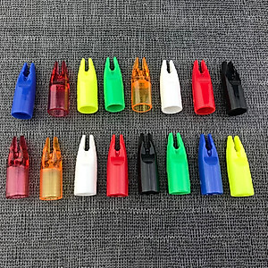 AMEYXGS 50 Pack Archery Plastic Arrow Nocks 5/16 Arrow Nock Replacement for 8mm Arrow Shaft DIY Archery Compound Bow Recurve Bow (White)