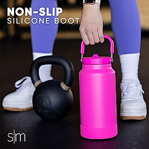 Simple Modern Trek Pivot | Half Gallon Water Bottle Jug with Handle & Boot | Interchangeable Straw & Chug Lids | Large Insulated Stainless Steel | Sports Camping Outdoors | 64oz, Bellini