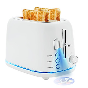AAYUJUP Toaster 2 Slice Electric：Retro toaster Smart White toaster small toaster oven