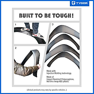 Tyger Auto TG-FF6C4218 For 1999-2007 Chevy Silverado/GMC Sierra (2007 Only fit Classic Models) | Textured Matte Black Paintable Factory Style Fender Flare Set, 4 Piece