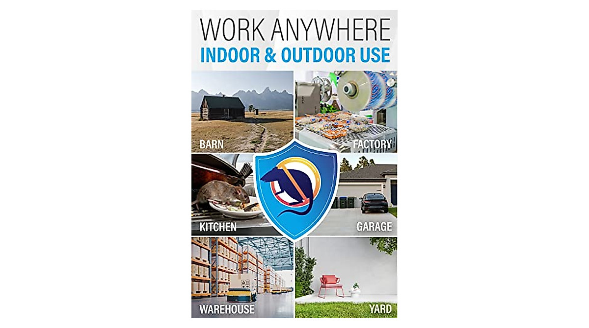 Rat Traps That Work (6 Pack) - Easy Setup for Home & Yard