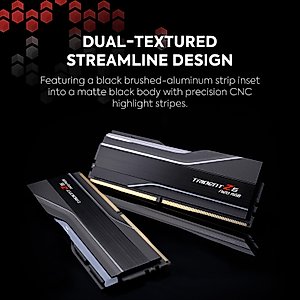 G.SKILL Trident Z5 Neo RGB Series (AMD Expo) DDR5 RAM 64GB (2x32GB) 6000MT/s CL32-38-38-96 1.40V Desktop Computer Memory UDIMM - Matte Black (F5-6000J3238G32GX2-TZ5NR)