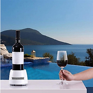 MXJCC Portable Mini Refrigerator Electric Summer Drink Cooler Kettle Drink Instant Quick Cooling Cup Home Office Cold Drink Machine Small Appliance Kettle (Color : Black)