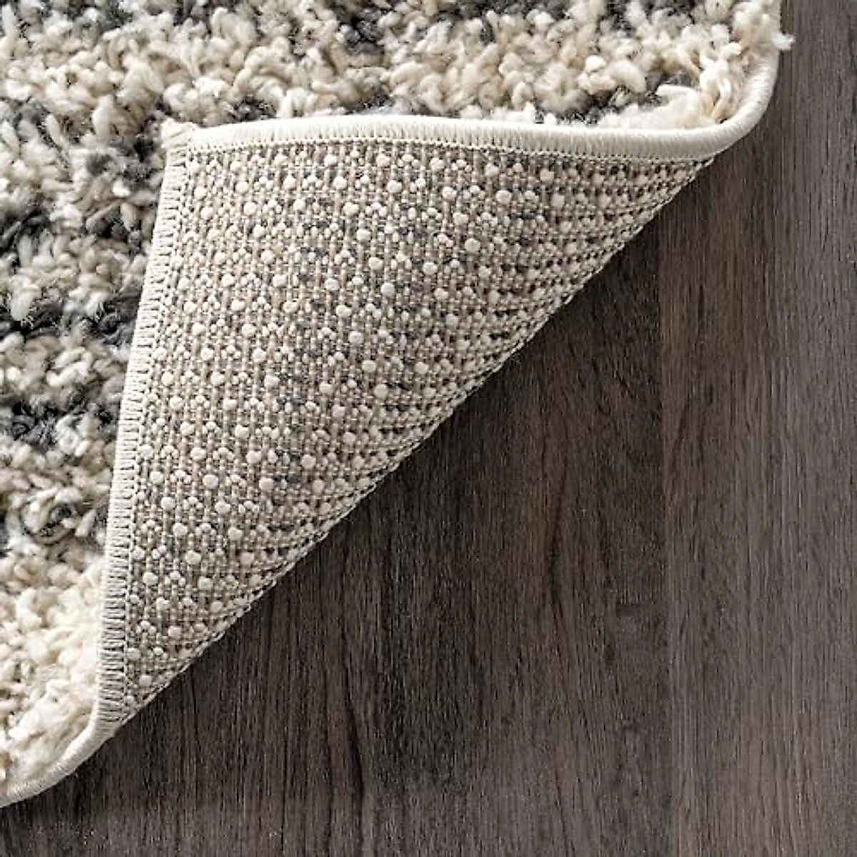 nuLOOM Scarlette Abstract Diamond Shag Area Rug, 9x12, Off-white