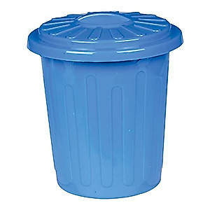 Blue Plastic Trashcan Container - 6 1/2" x 5 1/2", 1 Pc
