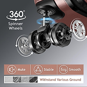 Karl home 4 Piece Luggage Sets, Travel Suitcase, Large Capacity Lightweight Luggage Sets with TSA Lock & Spinner Wheels, for Business, Travel, School Starts (16"/20"/24"/28"), Rose Gold