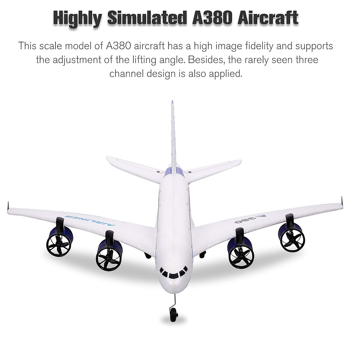 GoolRC A380 RC Airplane, 2.4G 3CH Remote Control Airplane, Easy to Fly RC Plane for Beginner, EPP Foam Fixed Wing Aircraft Glider Model Toys with 3 Batteries for Kids