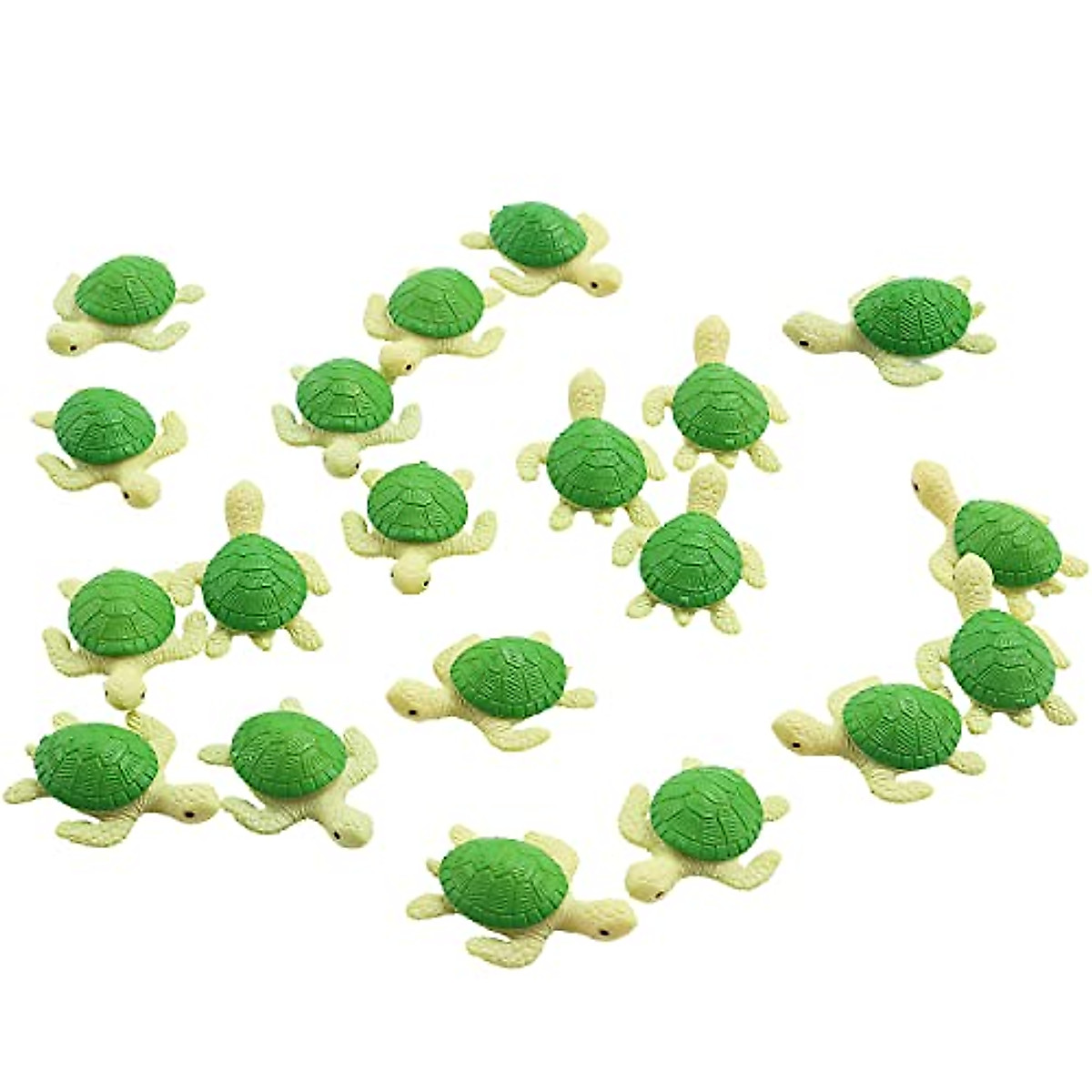 20 Pcs Resin Mini Green Turtles Miniature Turtle Statue Miniature Figurines Fairy Garden Accessories Cake Toppers Decoration Set for Succulent Planter Moss Landscape DIY Terrarium Home Décor