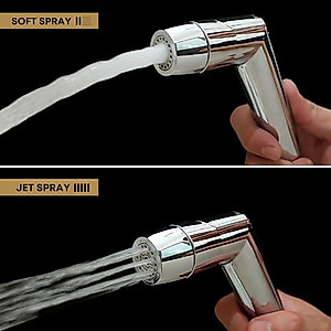 Purrfectzone Luxury Bidet Sprayer for Toilet, Handheld Bidet Sprayer Kit, Easy-to-Install Toilet Bidet Sprayer Set, Two-Mode Hand Held Bidet with Adjustable Flow, Cloth Diaper Sprayer