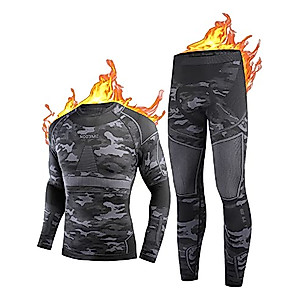 NOOYME Thermal Underwear for Men Long Johns for Men, Base Layer Men for Cold Weather Camouflage