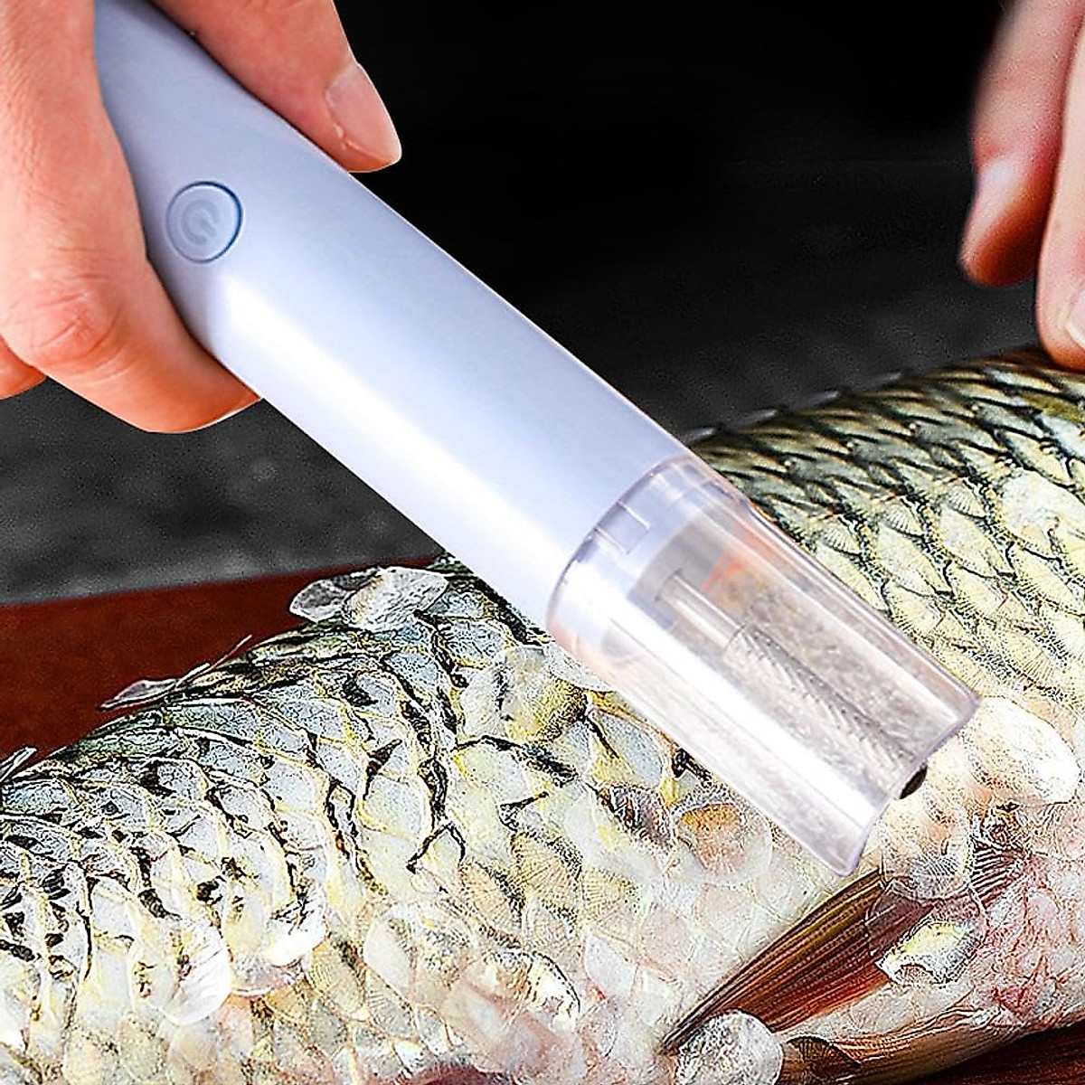 GHRYTY Electric Fish Descaler,Portable Electric Fish Scaler Remover,Powerful Electric Fish Scaler,Fish Scaler Descaler Tool,Waterproof Fishing Scale Fish Skin Cleaner Brush