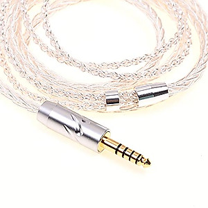 GAGACOCC Soft TPE Clear 8 Cores Silver Plated Headphones Upgrade Cable Dual 2.5mm Compatible for Hifiman HE1000 HE400S He400i HE560 Oppo PM-1 PM-2 (2 Meter, 4Pin XLR Male Balanced)