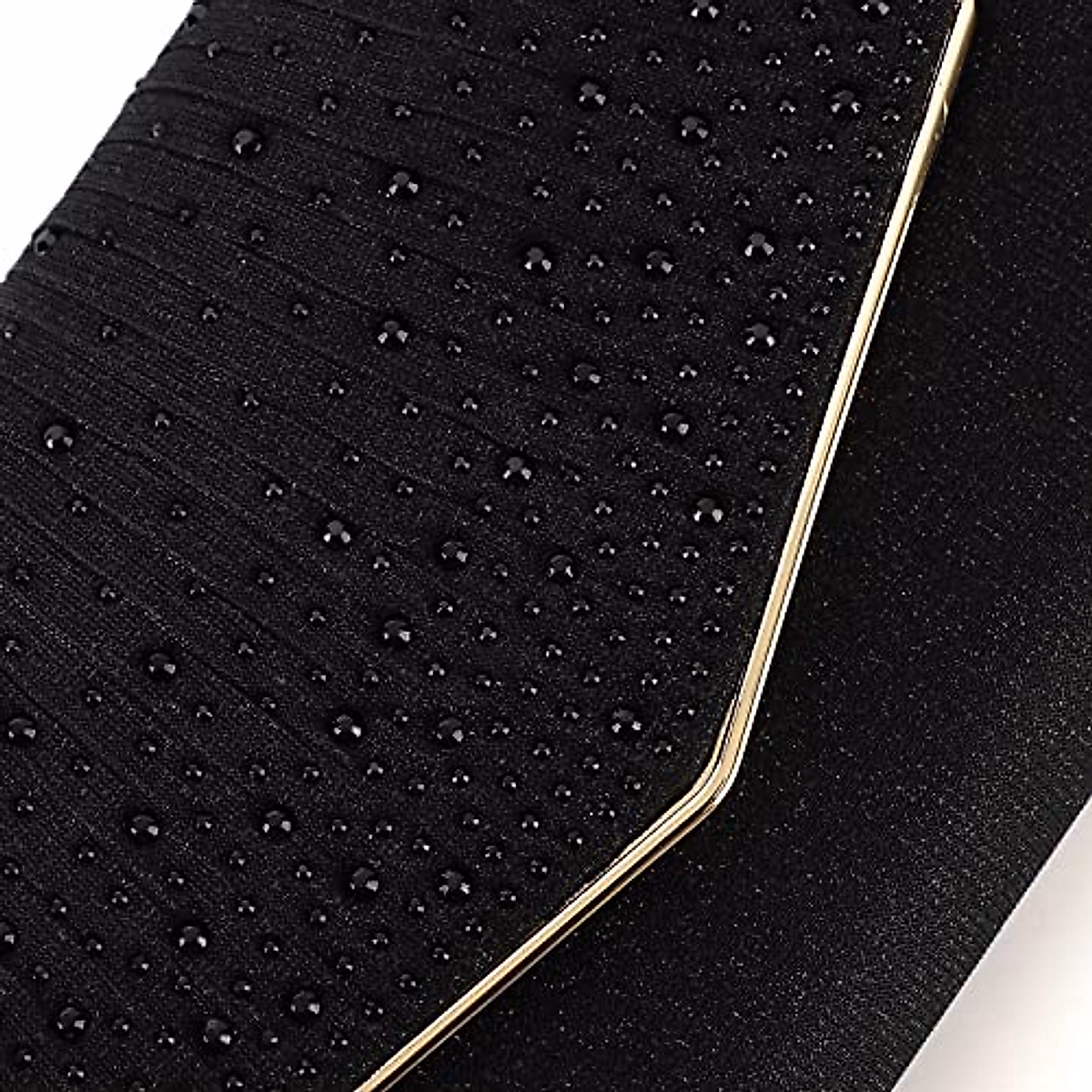 DETARA Women Evening Handbag Glitter Sequins Clutch Purses for Women Shiny Crossbody Bag Formal Wedding Party Prom Purse (Black 305B)