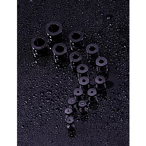 Vsnnsns 14G 12G 8G 6G 4G 2G 0G 00G 316L Surgical Stainless Steel Ear Gauges Tunnel Plug Earrings Expander Stretcher Piercings Jewelry for Women Men 8 Pairs Black 1.6mm - 10mm 14 Gauge - 00Gauge