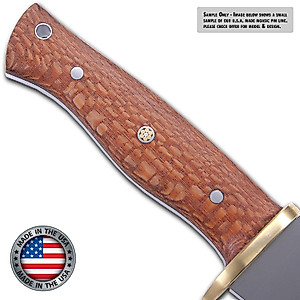 Mosaic Pin - (0.312 (5/16) Inch Diameter) - (Buck) - (MP-1027BB-312) - (Brass Outer)(Brass Inner) - Decorative Knife Handle Pins and Rods for Fixed Blade Knives