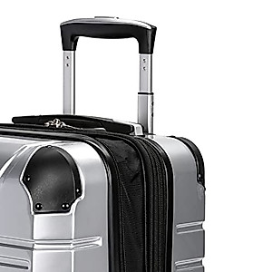 SwissGear 7782 Hardside Expandable Luggage with Spinner Wheels, Silver, Carry-On 20-Inch