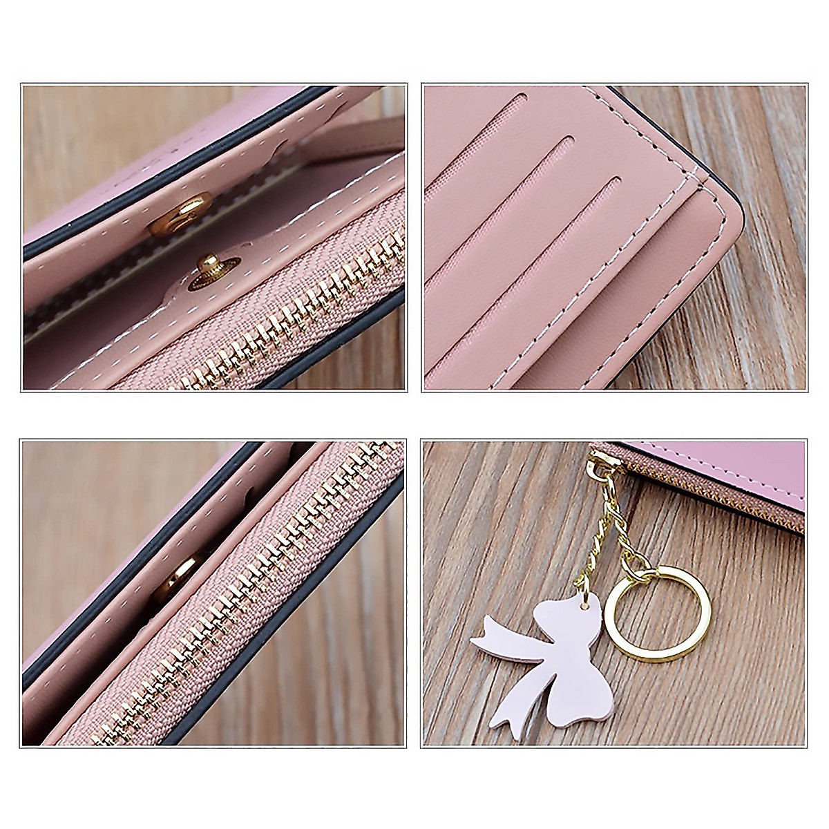 Women's wallet, female short Korean version of fashion chrysanthemum coin purse, soft thin wallet., Light green