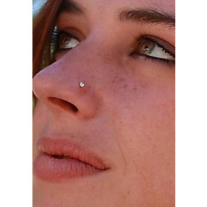 MODRSA Fake Nose Stud Fake Nose Ring Stud Mgentic Nose Stud Fake Stud Noes Ring Magnet Nose Ring Magnet Nose Piercing 3mm