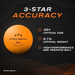 PRO SPIN Ping Pong Paddles - High-Performance Set with Premium Table Tennis Rackets, 3-Star Ping Pong Balls, Compact Storage Case | Professional Quality Ping Pong Paddle Set (4-Player Set)