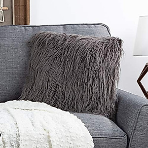 Lavish Home 80-PFM-3 Pillow, 18", Gray