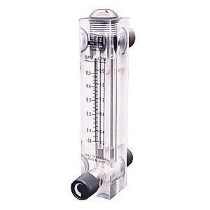 YXQ Water Liquid Flow Meter 0.05-0.5GPM 0.2-2LMP 1/2 Inch PT Thread Knob Panel Type Flowmeter