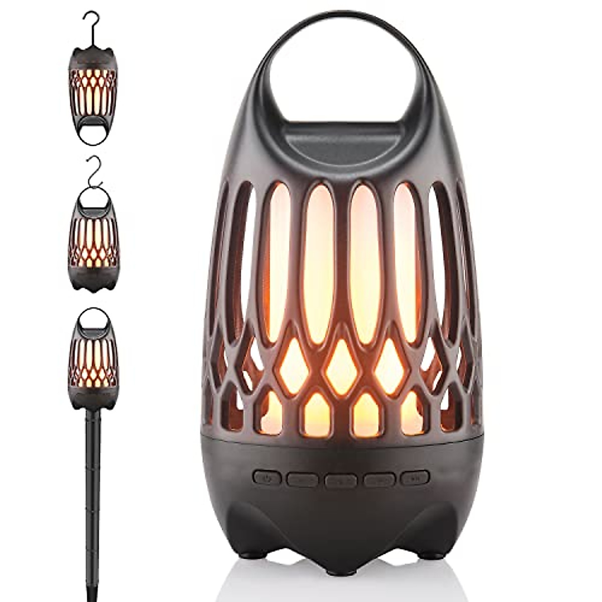 Viiwuu Portable Bluetooth Speakers with LED Flame Light - LED Table Lamp Speaker for Outdoor Atmosphere, Patio, Yard, Party Decor, Gift for Women and Men, Bluetooth 5.0 HD Audio Stereo Speaker