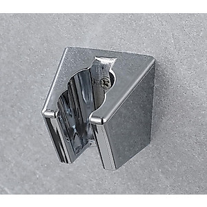 Handheld Shower Head Bracket for Bathroom, Wall Mount Robust Shower Head Holder, Universal Hand Held Shower Wand Hose Sprayer Holder, Chrome