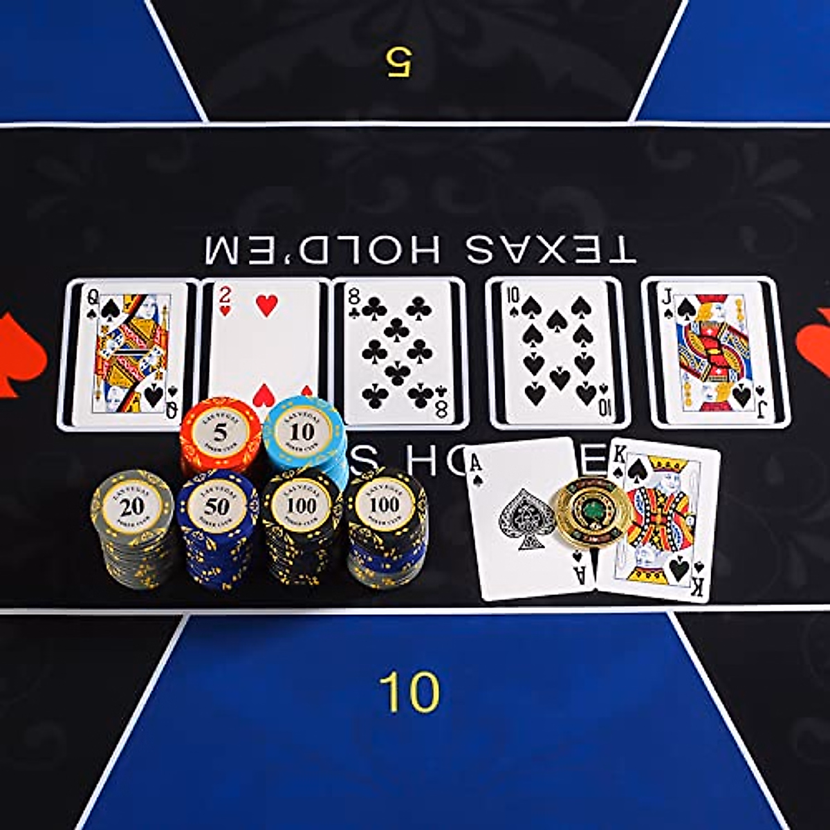 Poker Guard, Weights for Poker, Poker Gifts for Men, Poker Card Protector, Poker Accessories, Poker Chips with Plastic Case (Lucky Horseshoe)