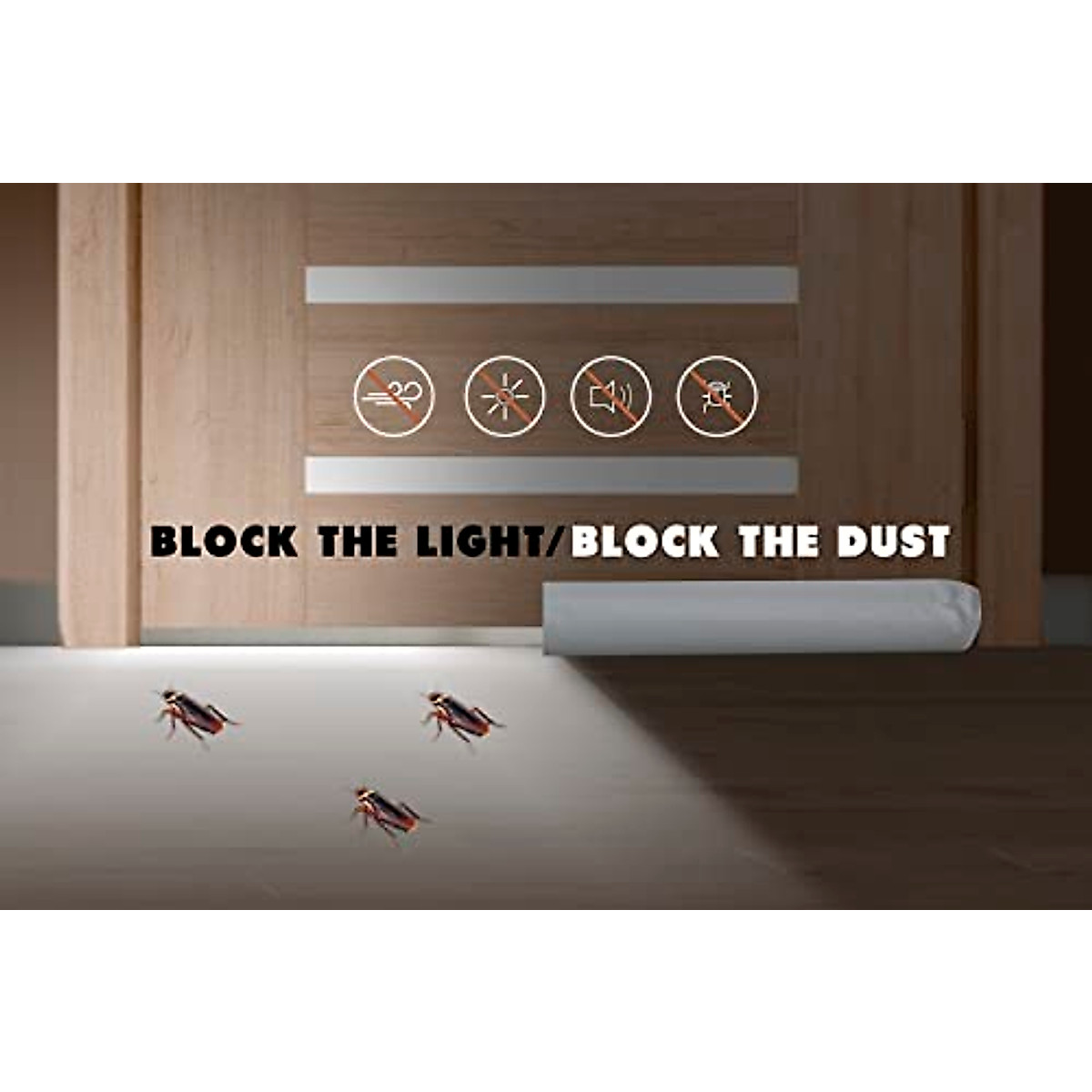 KOALA Design Under Door Draft Stopper 32 to 38 Inch Door Breeze Dust Air Blocker Adjustable Draft Stoppers Double Sided Draft Guard with 2.1 Foam (Gray-1)