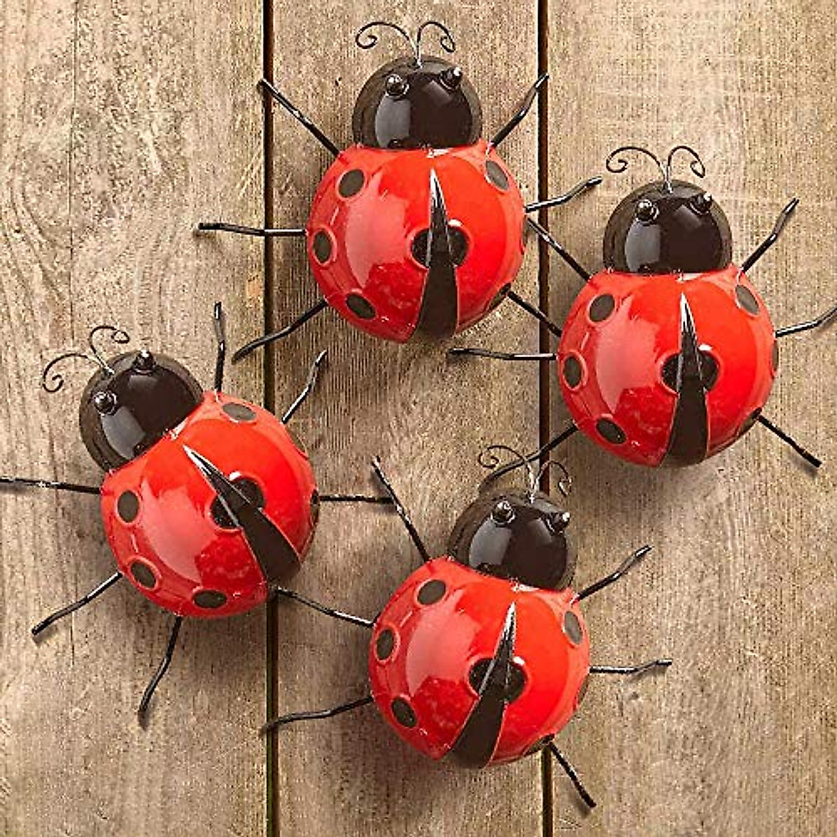 Metal Ladybugs Garden Wall Art Decor Cute Handmade Ladybugs for ...