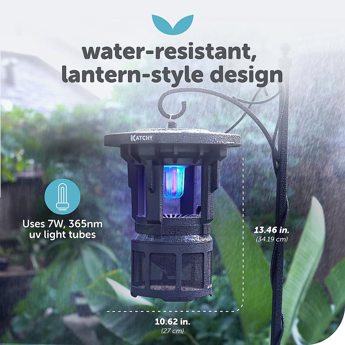 KATCHY Outdoor Insect Trap with Wall-Mounted Bracket - Non-Zapper Traps for Outdoors - Catch Insects Outdoors