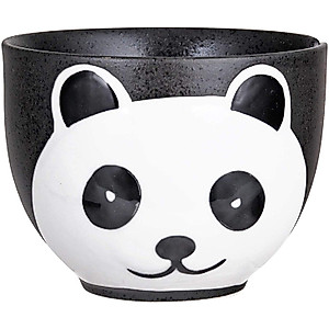 Happy Sales, Japanese Ramen Udon Noodle Soup Cereal Bowl With Chopsticks (BlackPanda)