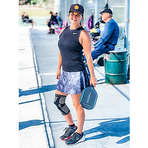 BLEVONH Skorts Skirts for Women,Tennis Golf Running Active Pleated Skirts with Liner Inner Pocket Black Grey Tie-dye 3XL