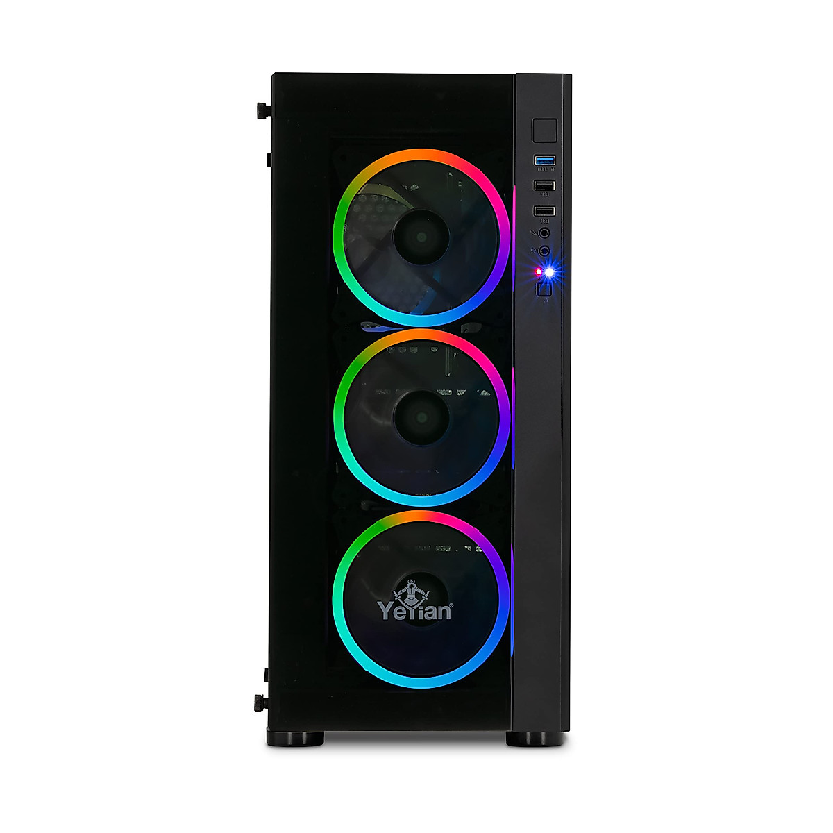 YEYIAN Katana X12 Gaming PC Desktop Computer, Intel i5-11400F 6-Core, GeForce RTX 3060 10GB GDDR6, 500GB NVMe SSD, 16GB DDR4 3200MHz, 650W Gold PSU, 4 ARGB Fans, Windows 11, 1Gb LAN, WiFi 5, BT 5.0