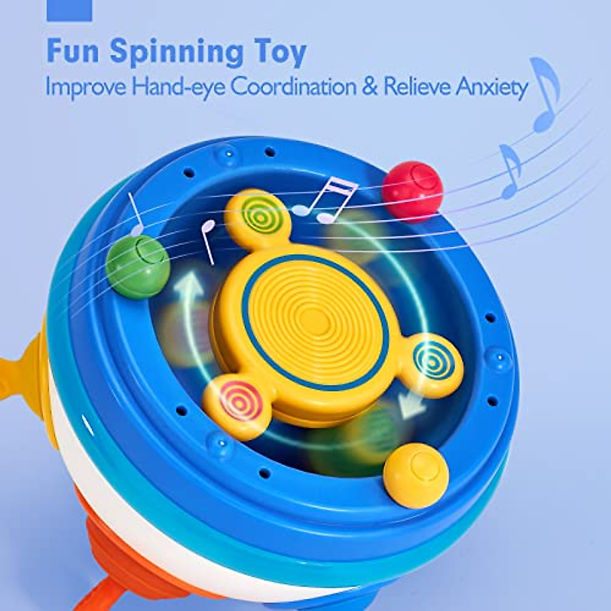 Toys for 1 Year Old Boy Girl - Toddler Sensory Toys Pop Fidget Toys Spinning Baby Montessori Toy for 1 Year Old Gifts Early Development Toy for Toddlers 1-3 Baby Toys 12-18 Months Birthday Gift