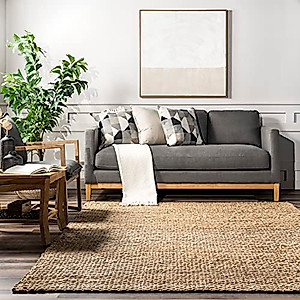 nuLOOM Hailey Hand Woven Jute Area Rug, 8x10, Natural