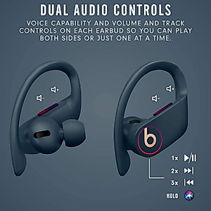 Beats_by_dre Beats Powerbeats Pro Wireless Earbuds - Class 1 in-Ear Bluetooth Headphones with Bonus Cleaning Cloth - Navy (Renewed)