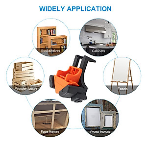 ICQUANZX 90 Degree Corner Clamp, Adjustable Single Handle Spring Loaded Right Angle Clamp,Swing Woodworking Clip Clamp Tool