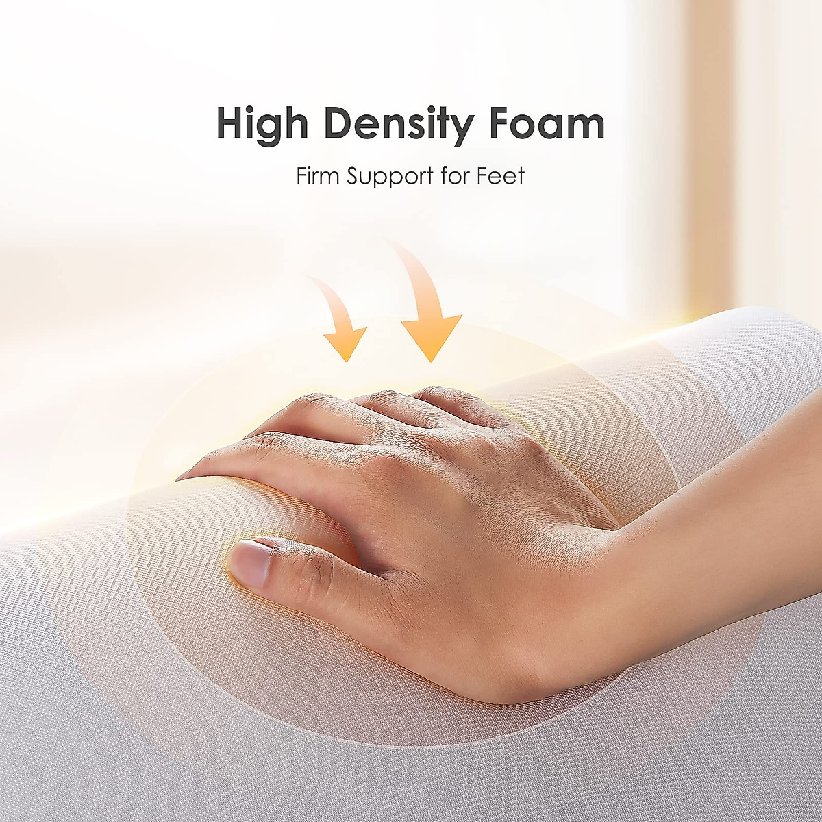 AMERIERGO Foot Rest for Under Desk at Work, Ergonomic Memory Foam Foot Stool Pillow for Home Office, Gaming, Computer - Desk Foot Rest with 2 Adjustable Heights and Breathable Washable Cover (Black)