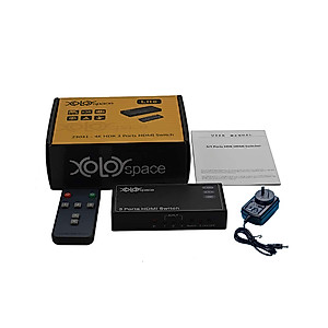 XOLORspace HDMI Switch Perfect Compatible with PS 4 PRO, Xbox One S Supports 4k 60HZ 4:4:4 8bit, Compliant with HDCP 2.2 (4K 3X1)