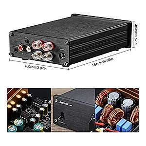 AIYIMA A07 TPA3255 Power Amplifier 300Wx2 HiFi Class D Stereo Digital Audio Amp Mini 2 Channel Amplifier for Passive Speaker Desktop Bookshelf Home Theater System with DC 32V Power Adapter