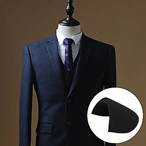 4 Pairs Covered Set-in Shoulder Pads Sewing Foam Pads Sponge Shoulder Pad Shoulder Enhancer for Women Men Blazer Suit Coat Jacket Clothes Sewing Accessories (2 Black + 2 White)