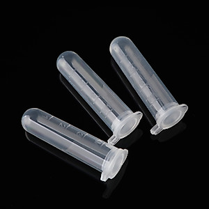 Eowpower 50 Pieces 5 ml Plastic Sample Vial Bottle Tubes for Storage Container Beads Liqui