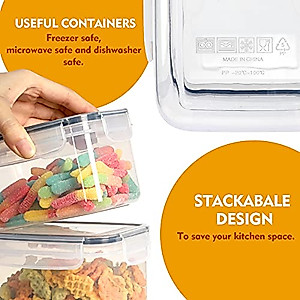 28 Pack Airtight Food Storage Container Set, Pantry kitchen organization and Storage, BPA Free Clear Plastic Storage Container with Lids, Kitchen Decor with Labels, Marker & Spoon Set