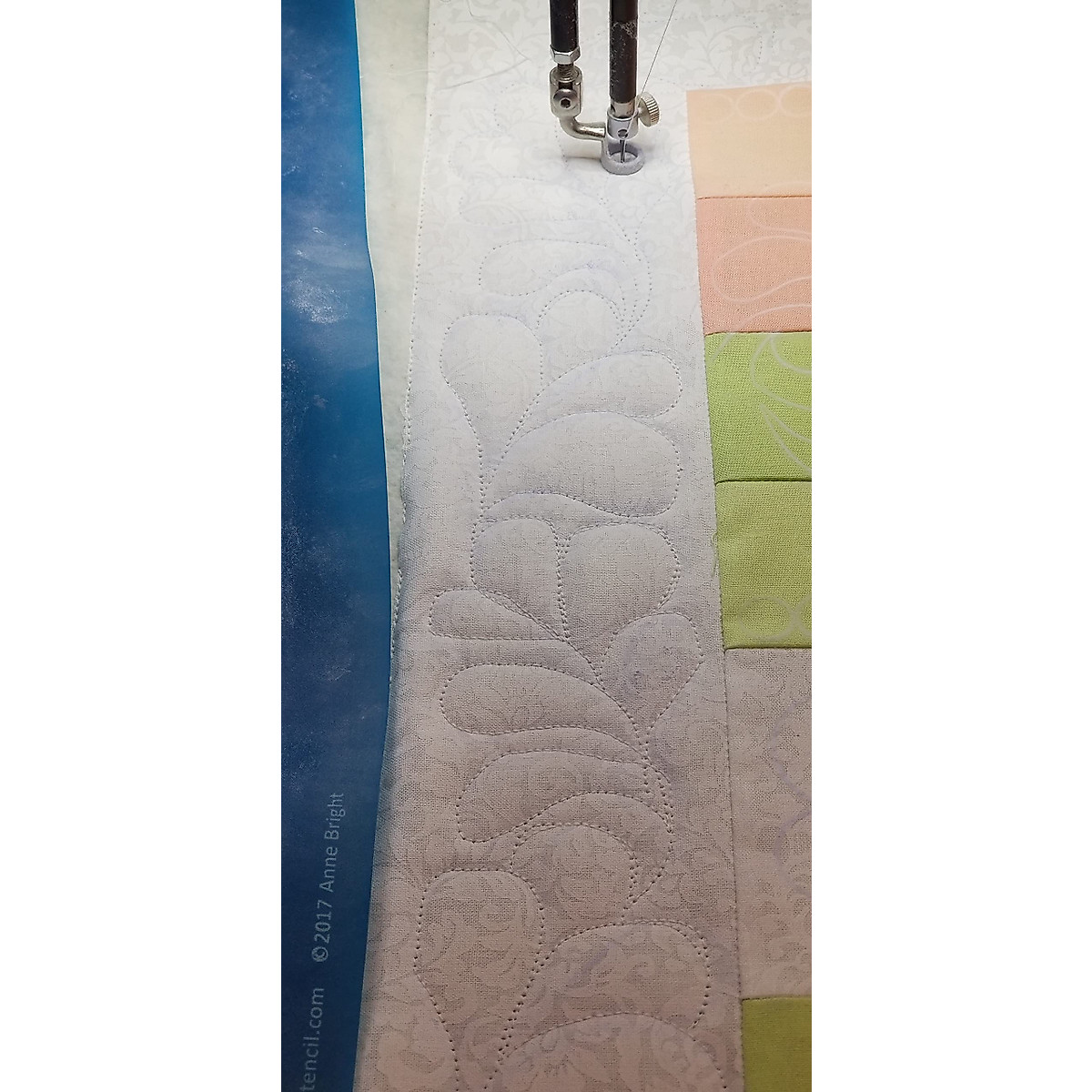 Full Line Stencil - Flurry of Feathers - Edge to Edge Stencil, Continuous Line Template for Free Motion Quilting, Domestic Machine Quilting, Hand Quilting, Long-Arm Quilting (50030)